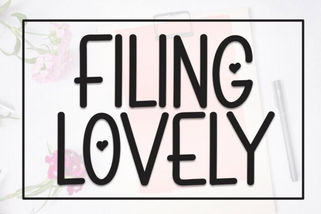 Filing Lovely Display Font - Download Free Font