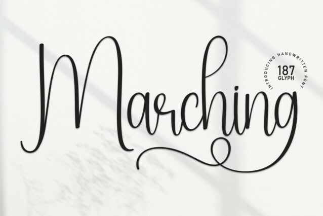 Marching Script Font - Download Free Font