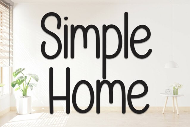 Simple Home Display Font - Befonts