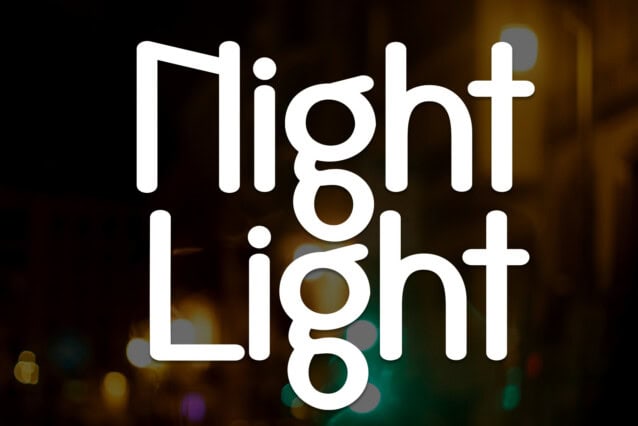 Night Light Display Font - Befonts