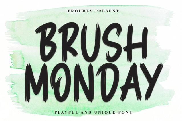 Brush Monday Brush Font - Download Free Font