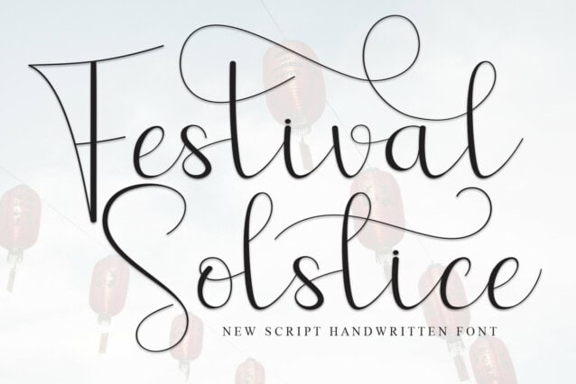 Festival Solstice Script Font - Download Free Font