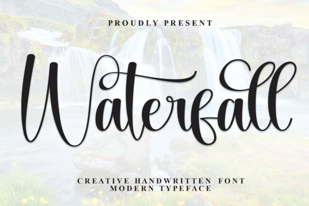 Waterfall Calligraphy Font - Befonts
