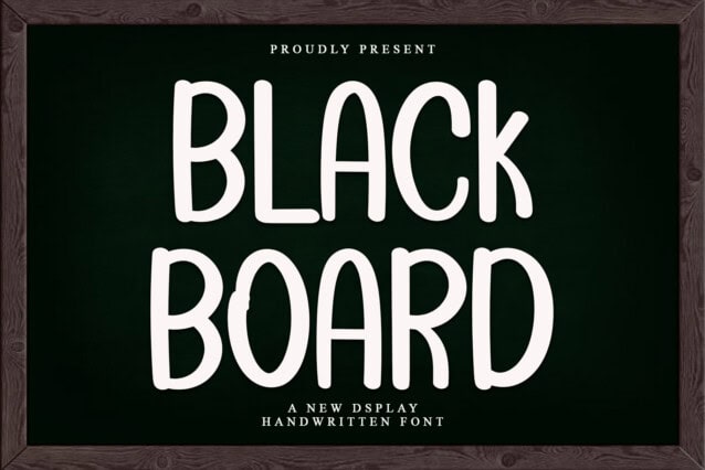 Black Board Display Font - Befonts