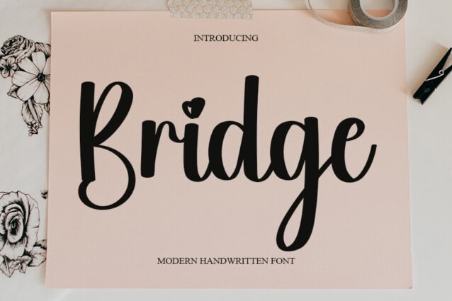 Bridge Script Font - Befonts
