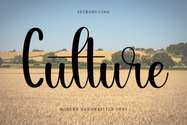 Culture Script Font - Download Free Font