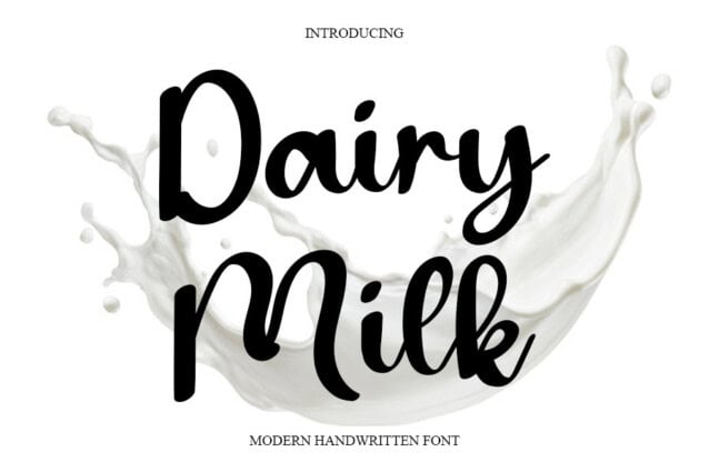 Dairy Milk Script Font - Download Free Font