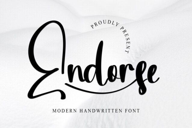 Endorse Script Font - Download Free Font
