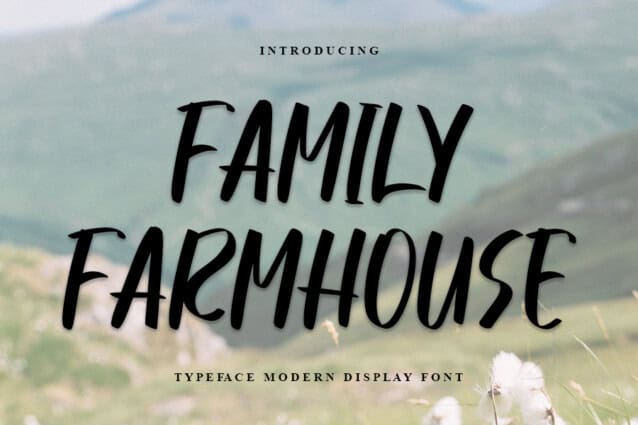 Family Farmhouse Brush Font - Befonts