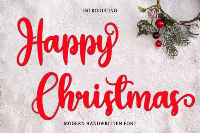 Happy Christmas Script Font - Download Free Font