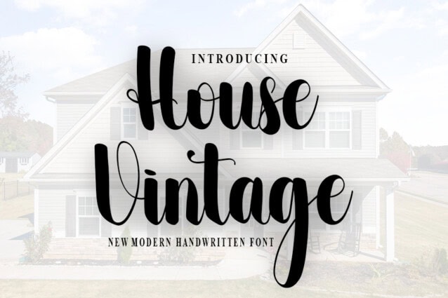 House Vintage Script Font - Befonts