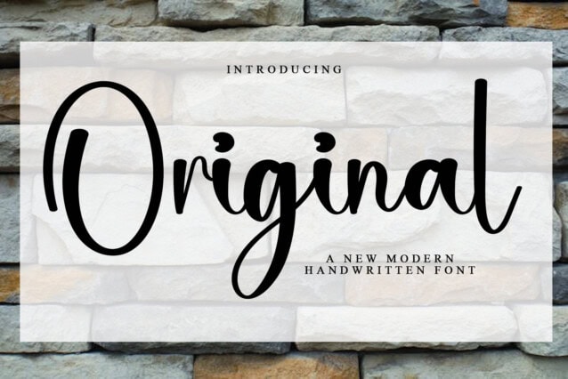 Original Script Font - Download Free Font