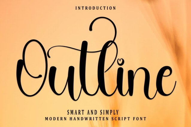 Outline Script Font - Download Free Font