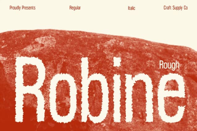 Robine Rough Font - Befonts