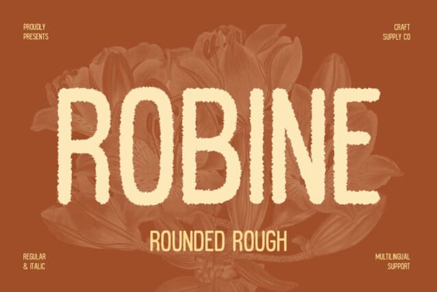 Robine Rounded Rough Font - Download Free Font