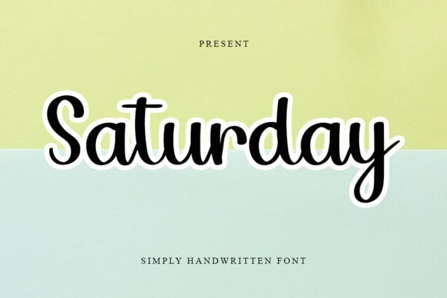Saturday Script Typeface - Download Free Font