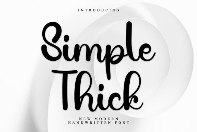 Simple Thick Script Font - Download Free Font