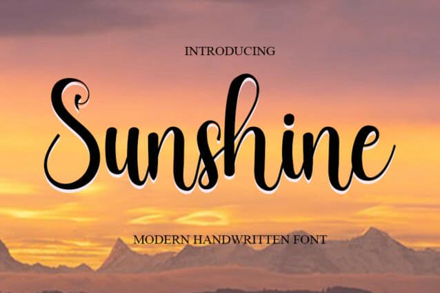 Sunshine Script Font - Download Free Font