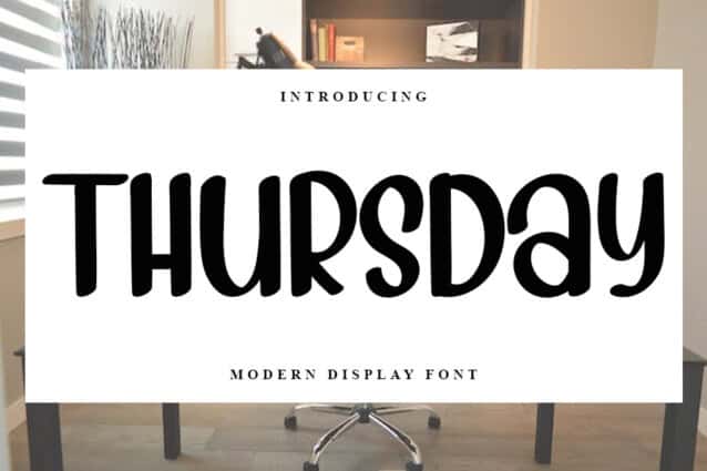 Thursday Display Font - Download Free Font