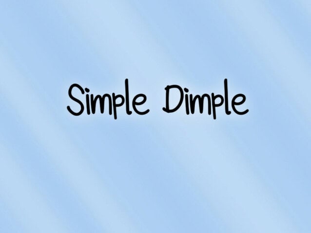 Simple Dimple Font - Download Free Font