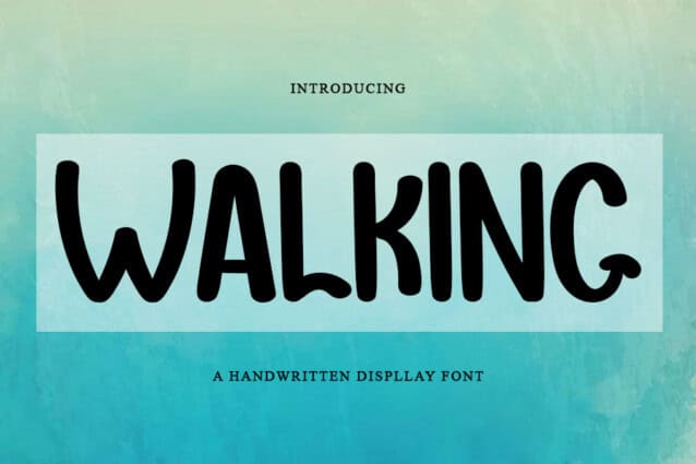 Walking Display Font - Befonts