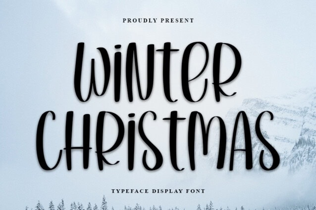 Winter Christmas Display Font - Befonts