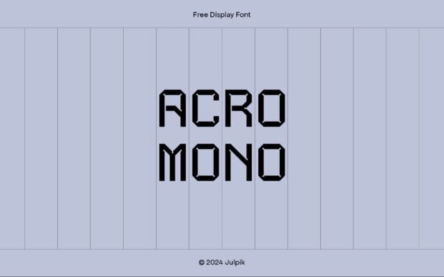 Acro Mono Font - Download Free Font