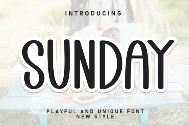 Sunday Display Font - Befonts
