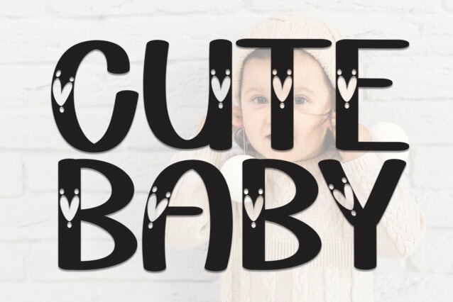 Cute Baby Display Font - Befonts