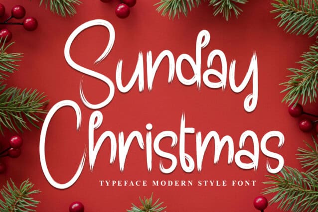 Sunday Christmas Brush Font - Download Free Font