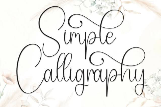 Simple Calligraphy Script Font - Befonts