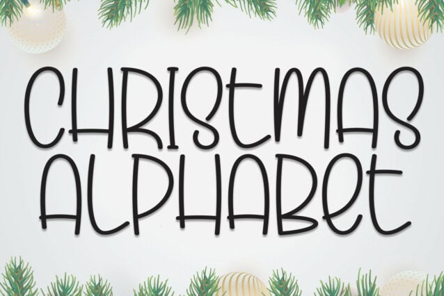 Christmas Alphabet Display Font - Download Free Font