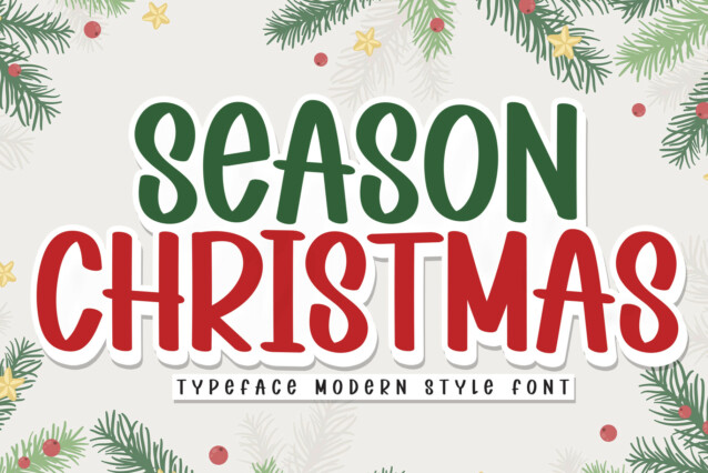 Season Christmas Display Font - Befonts