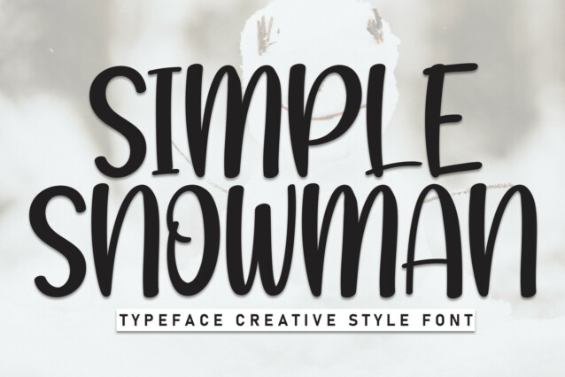 Simple Snowman Display Font - Download Free Font