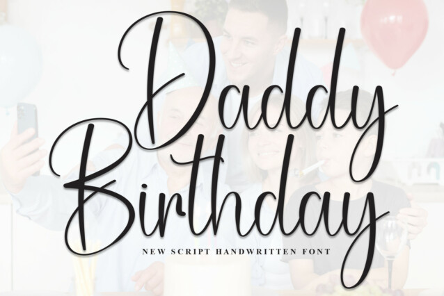 Daddy Birthday Script Font - Befonts