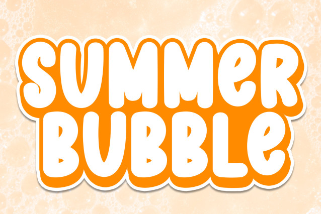 Summer Bubble Display Font - Befonts