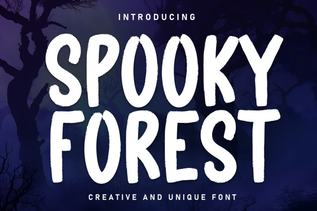 Spooky Forest Display Font - Befonts