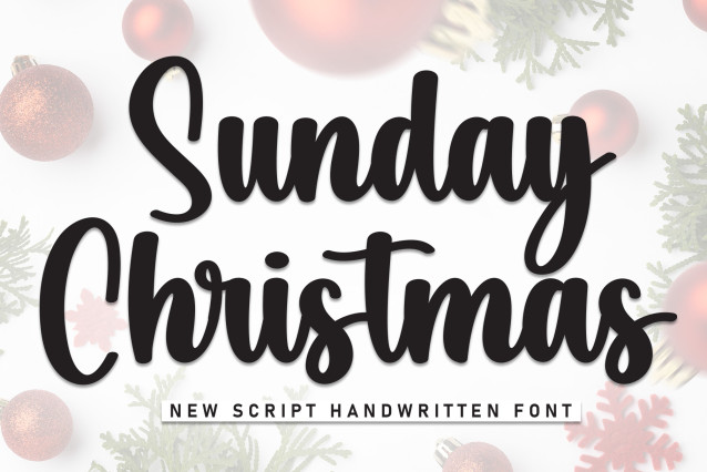 Sunday Christmas Script Font - Befonts