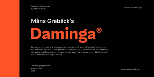 Daminga Font Family - Download Free Font