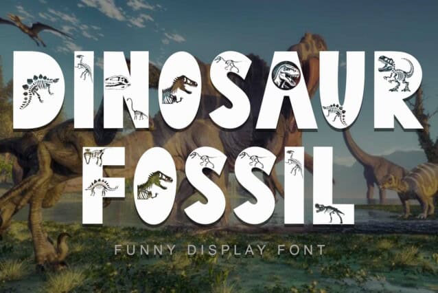 Dinosaur Fossil Display Font - Download Free Font