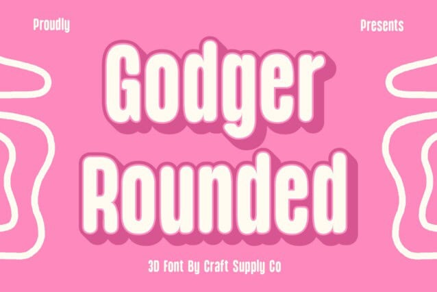 Godger Rounded 3D Font - Befonts