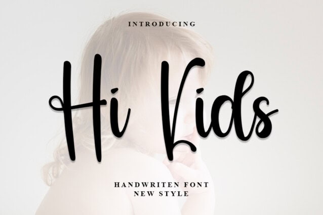 Hi Kids Script Font - Befonts