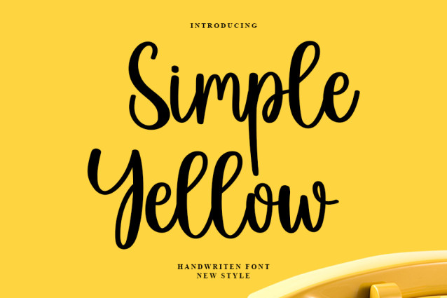 Simple Yellow Script Font - Download Free Font