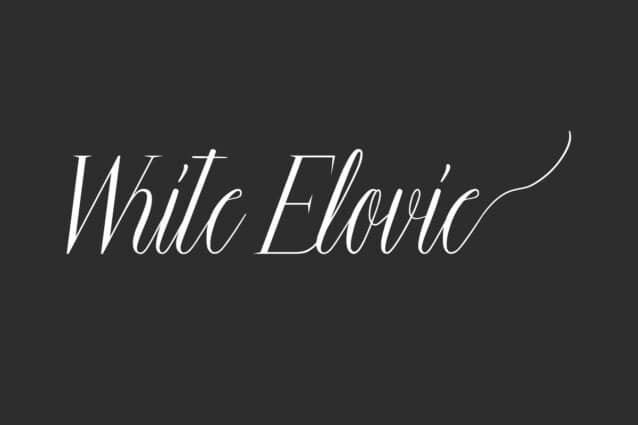 White Elovie Font - Download Free Font