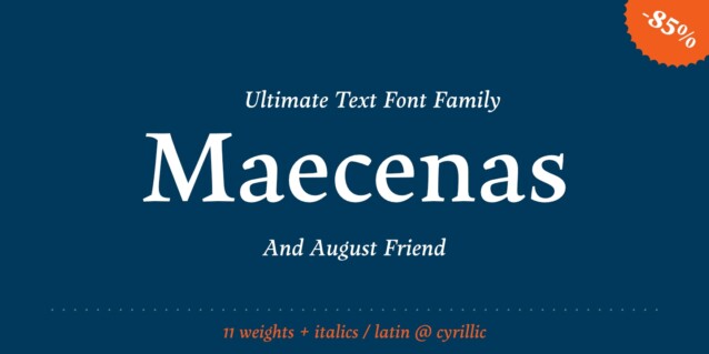 Maecenas Font Family - Befonts