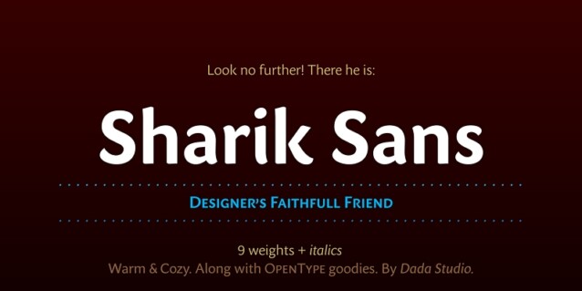Sharik Sans Font Family - Befonts