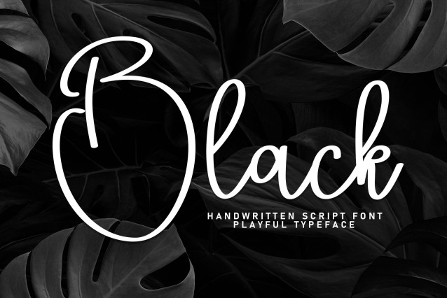 Black Script Font - Befonts