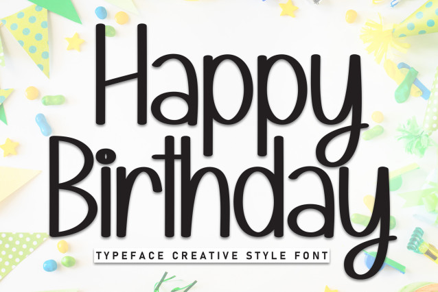 Happy Birthday Display Font - Befonts