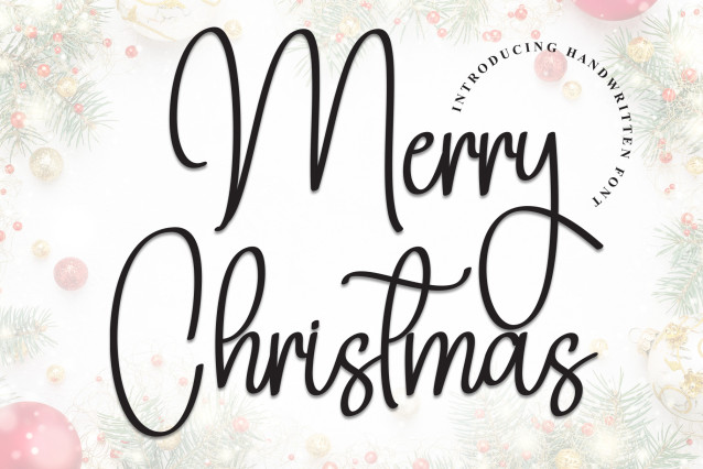 Merry Christmas Script Font - Befonts