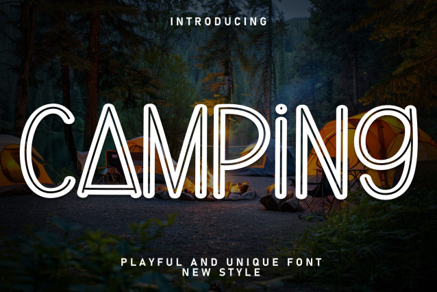 Camping Display Font - Befonts